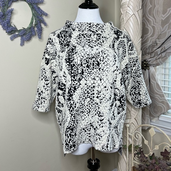 French Connection | Sweaters | French Connection L White Black Raised ...